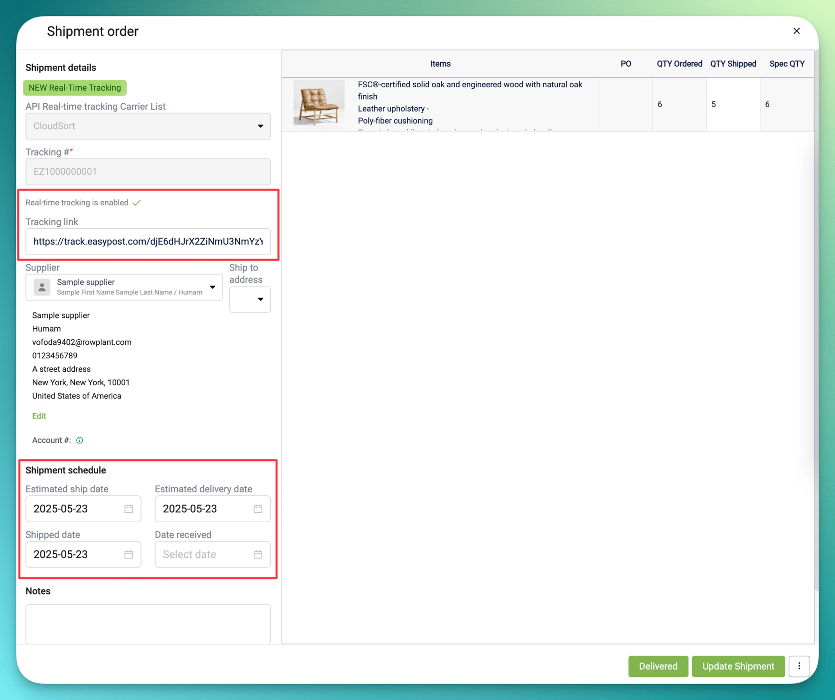 Order Tracking API Integration