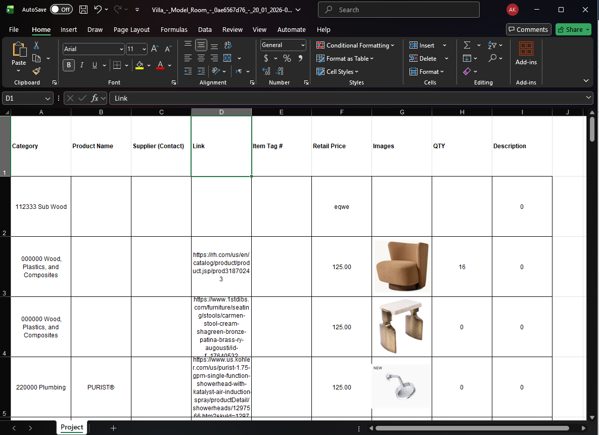Upload Items With Images Using An Excel File