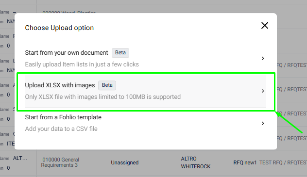 Upload Items With Images Using An Excel File